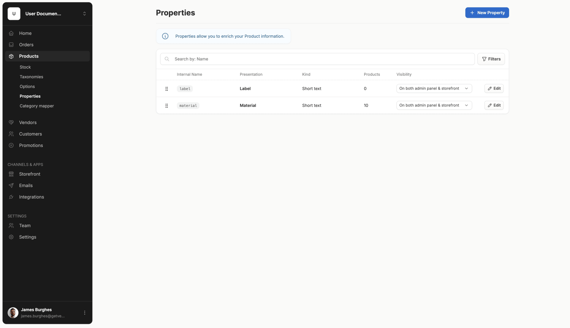 Product Properties - Spree Commerce documentation